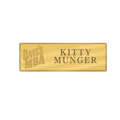 MBA Engraved Name Badge